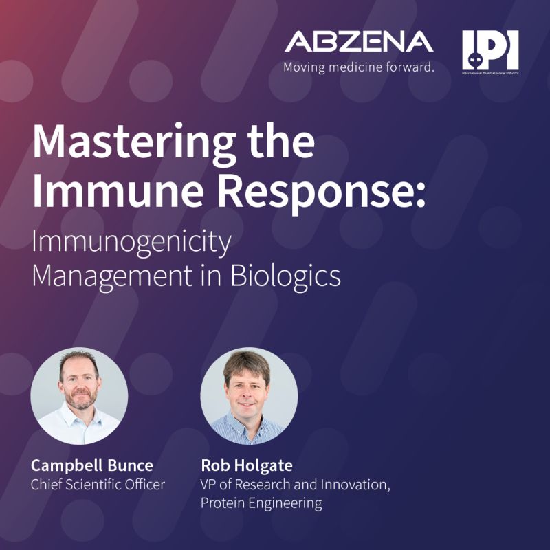 IPI Article: Immunogenicity Management in Biologics | Abzena
