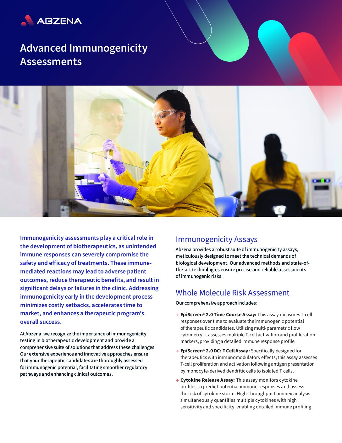 Advanced Immunogenicity Assessments | Resources | Abzena