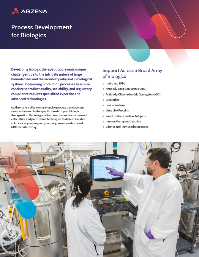 Process Development for Biologics | Abzena