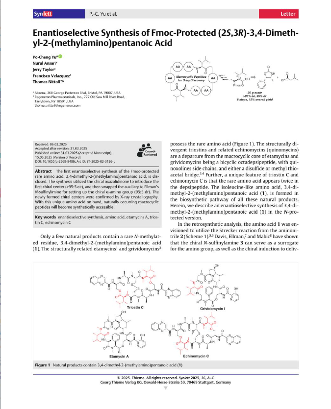 Enantioselective Synthesis of Fmoc-Protected (2S,3R)-3,4-Dimethyl-2 ...